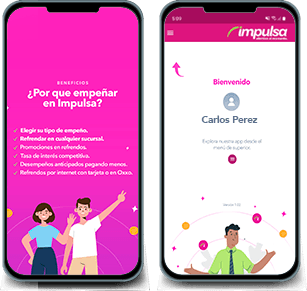 Aplicacion movil de impulsa casa de empeño
